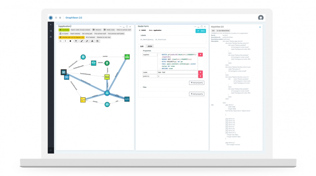 Graphileon: low-code graph applications and interactive dashboards.